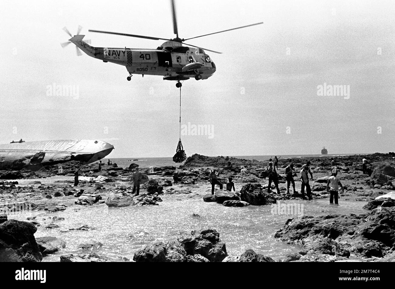 A right side view of an SH-3A Sea King helicopter, from Fleet Composite ...