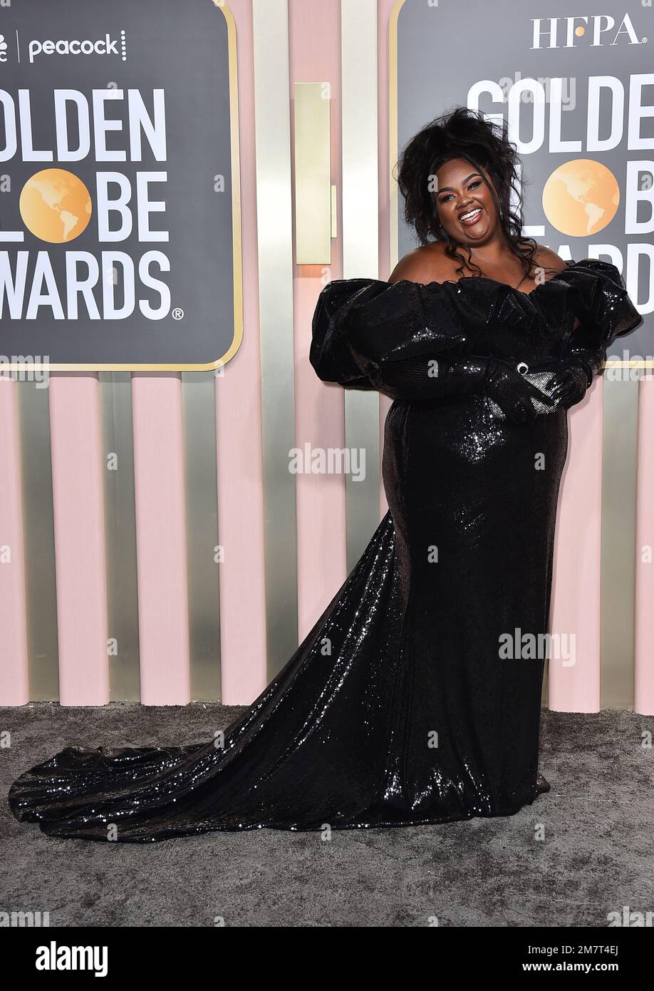 Nicole Byer arrives at the 80th annual Golden Globe Awards at the ...