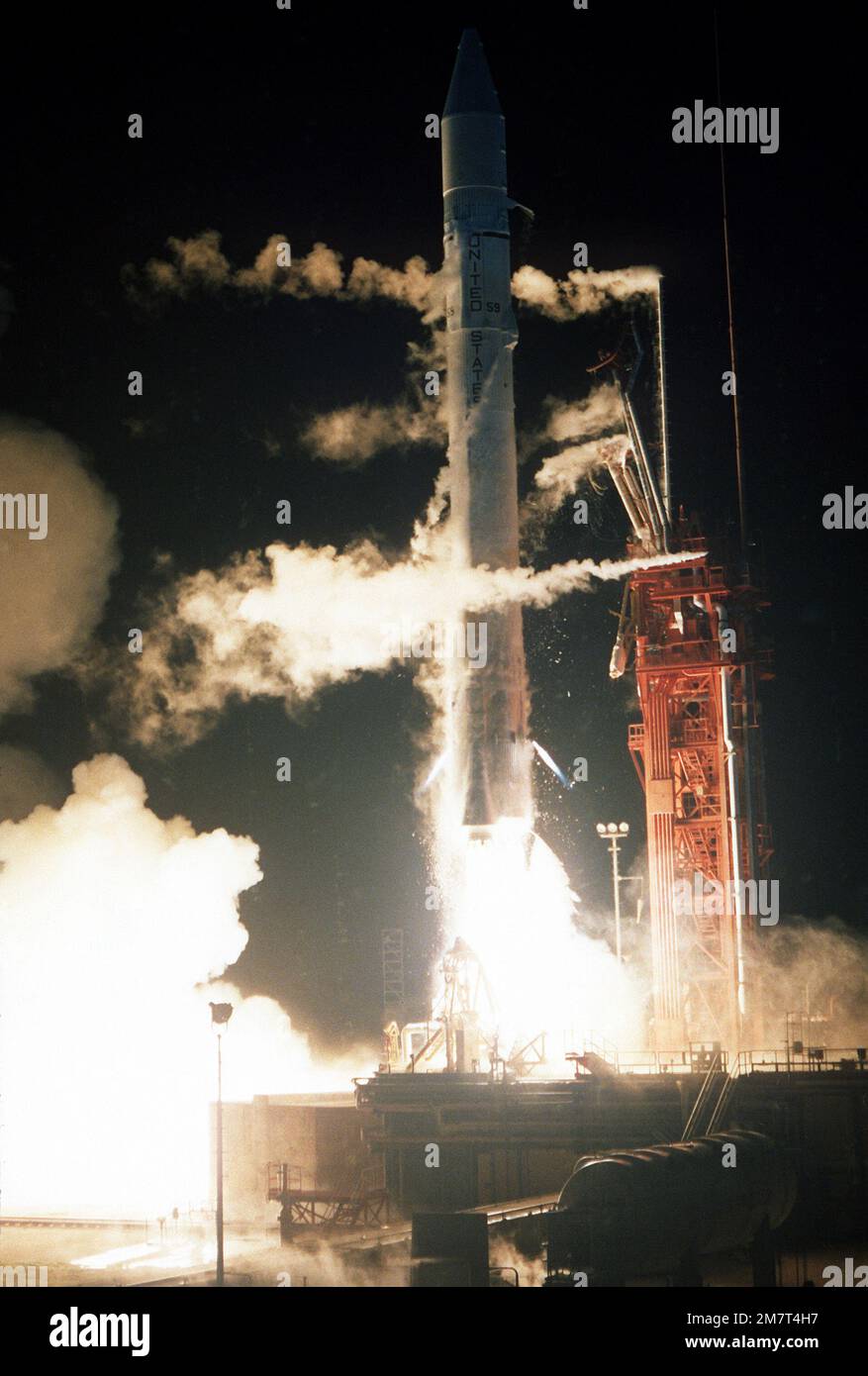 Lift-off of the FLTSATCOM communications satellite aboard the Atlas ...