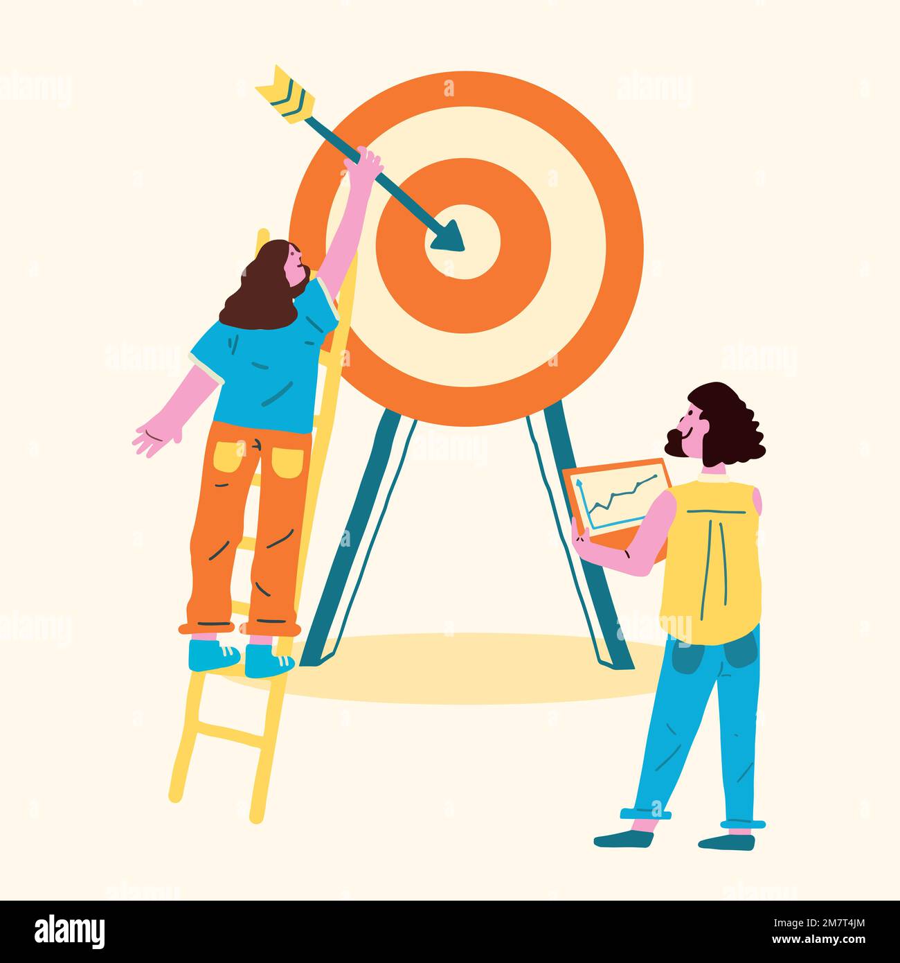 Target and arrow illustration vector in a flat style Stock Vector Image ...