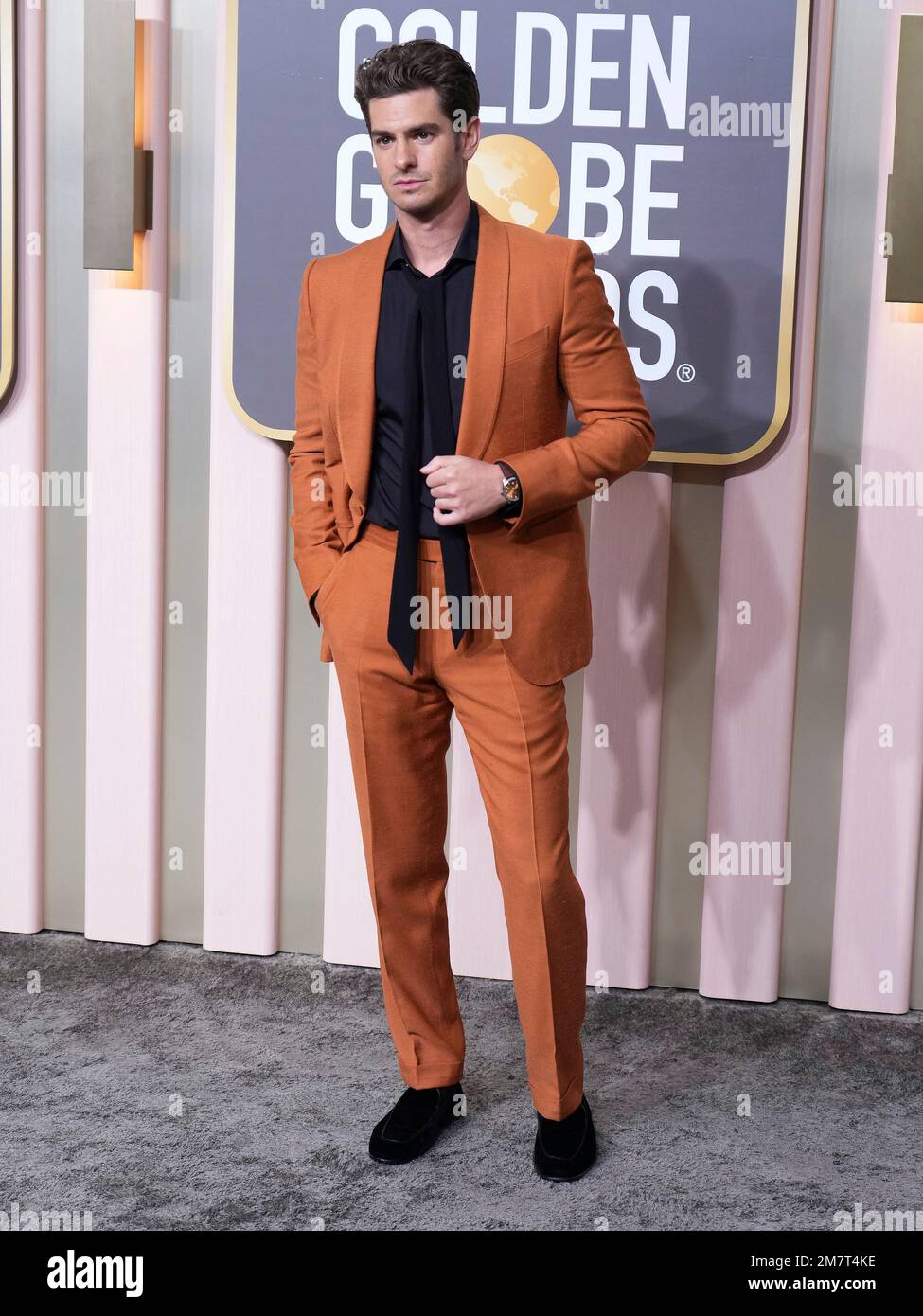 Los Angeles, USA. 10th Jan, 2023. Andrew Garfield arrives at the 80th ...