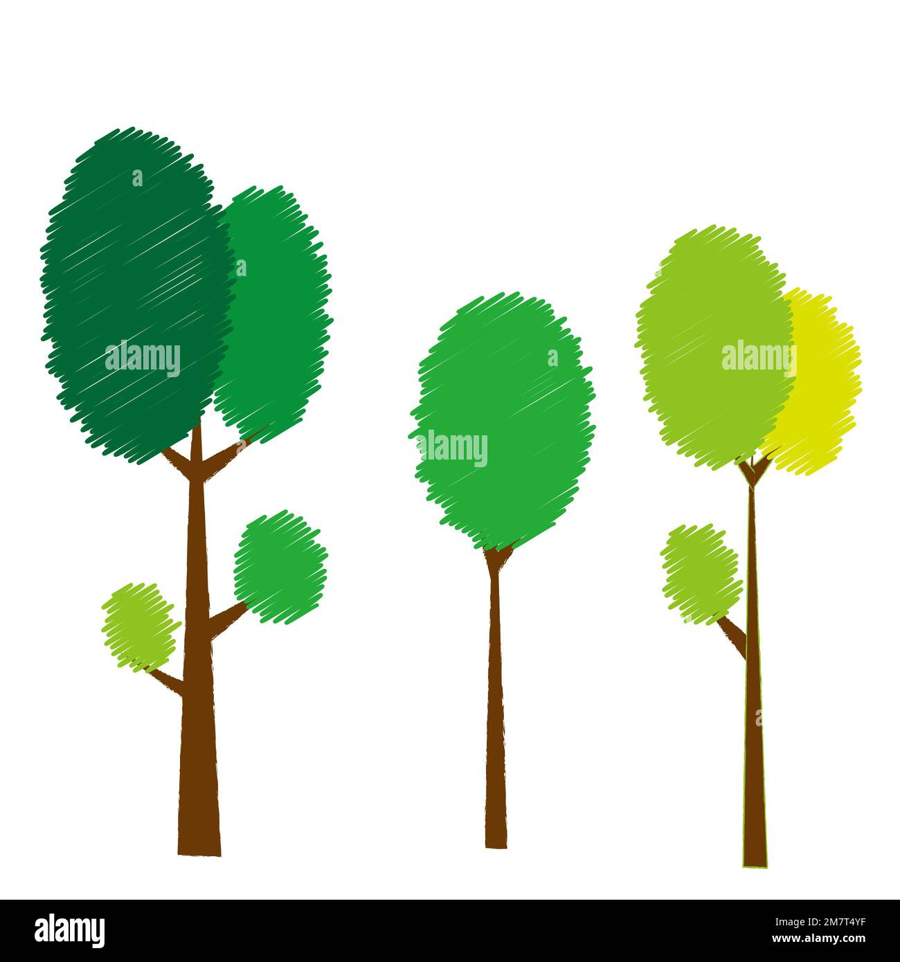 A simple representation of a broad-leaved tree Stock Photo - Alamy