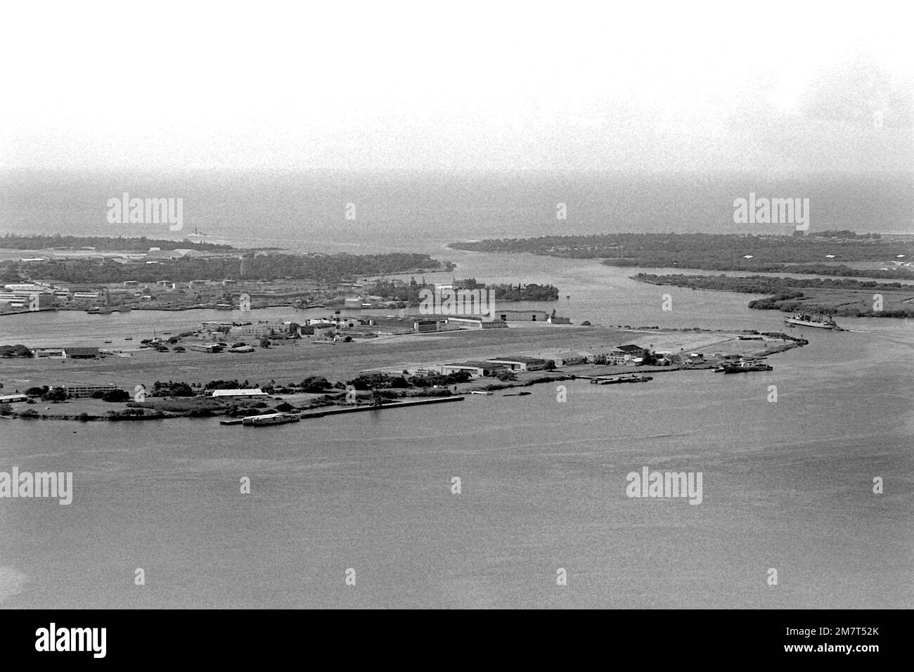 An aerial view of the naval shipyard. Base: Pearl Harbor State: Hawaii ...