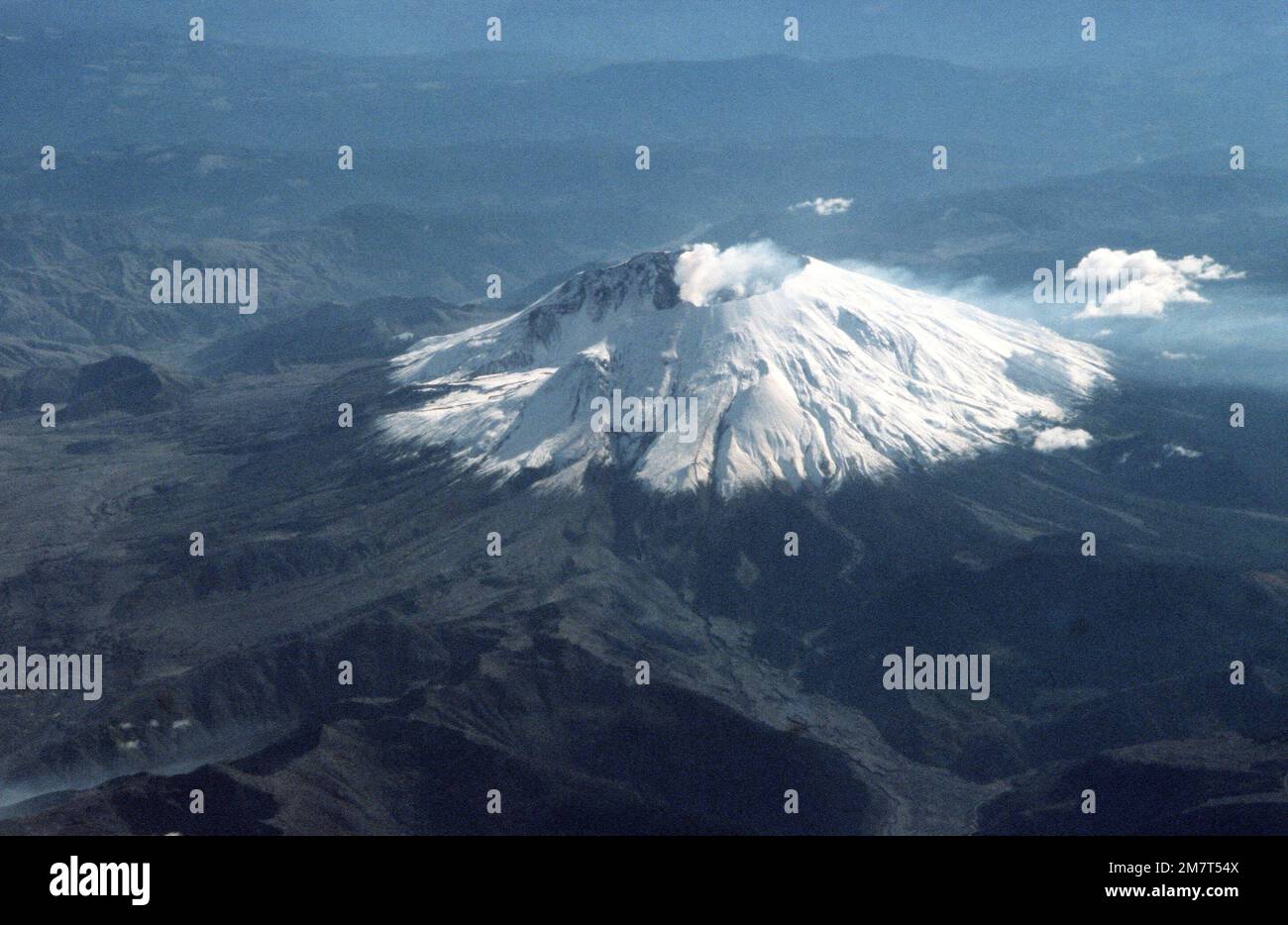 An aerial view of the Mount St. Helens volcano. State: Washington (WA ...