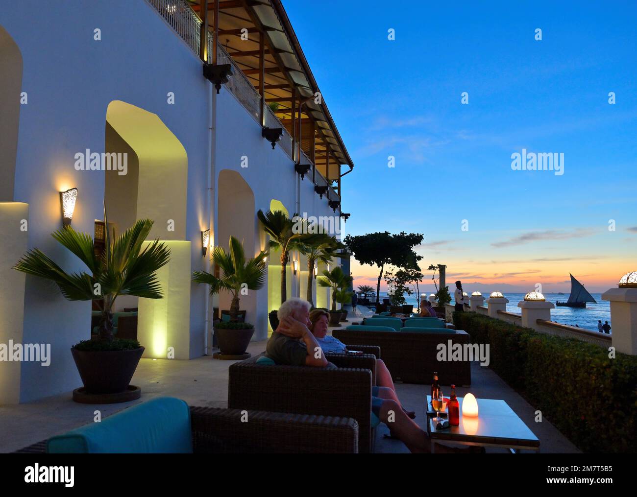 The luxury Park Hyatt hotel at the beachfront of the Stone Town (Unesco ...