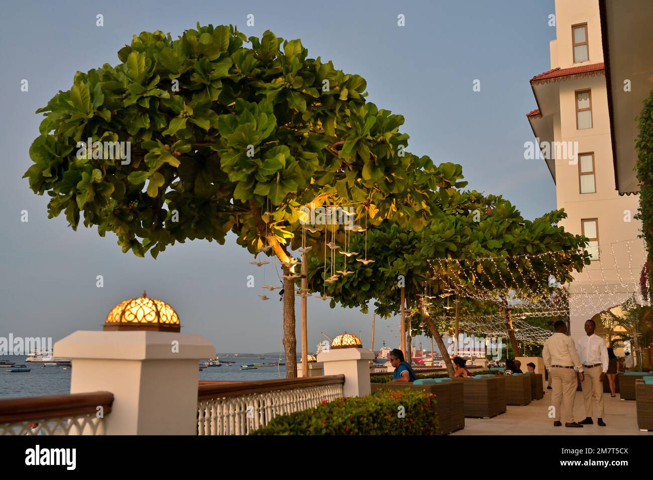 The luxury Park Hyatt hotel at the beachfront of the Stone Town (Unesco ...