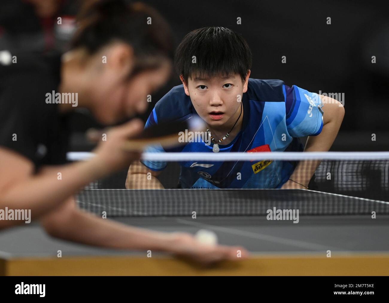 Doha, Qatar. 10th Jan, 2023. Sun Yingsha of China competes during the ...