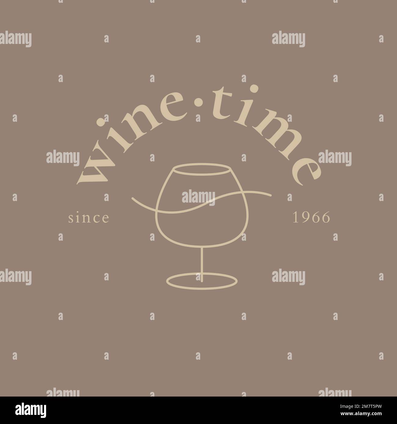 Wine bar logo template vector with minimal wine glass illustration ...