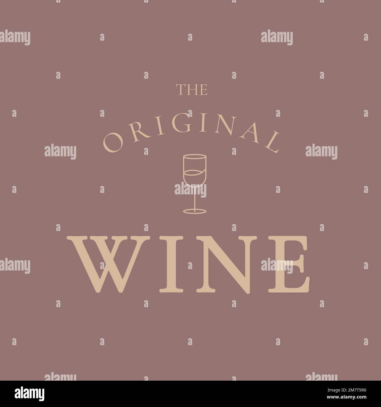 Wine bar logo template vector with minimal wine glass illustration ...