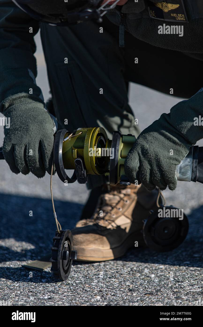 U.S. Marine Corps Cpl. Daniel Nielsen, a loadmaster with Marine Aerial ...