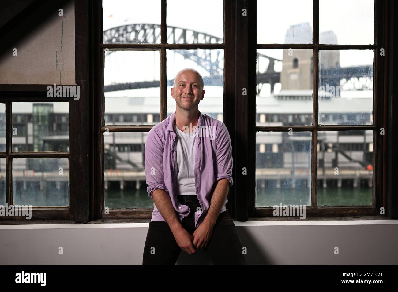 Lewis Heston, the playwright of Hubris and Humiliation, poses for a ...