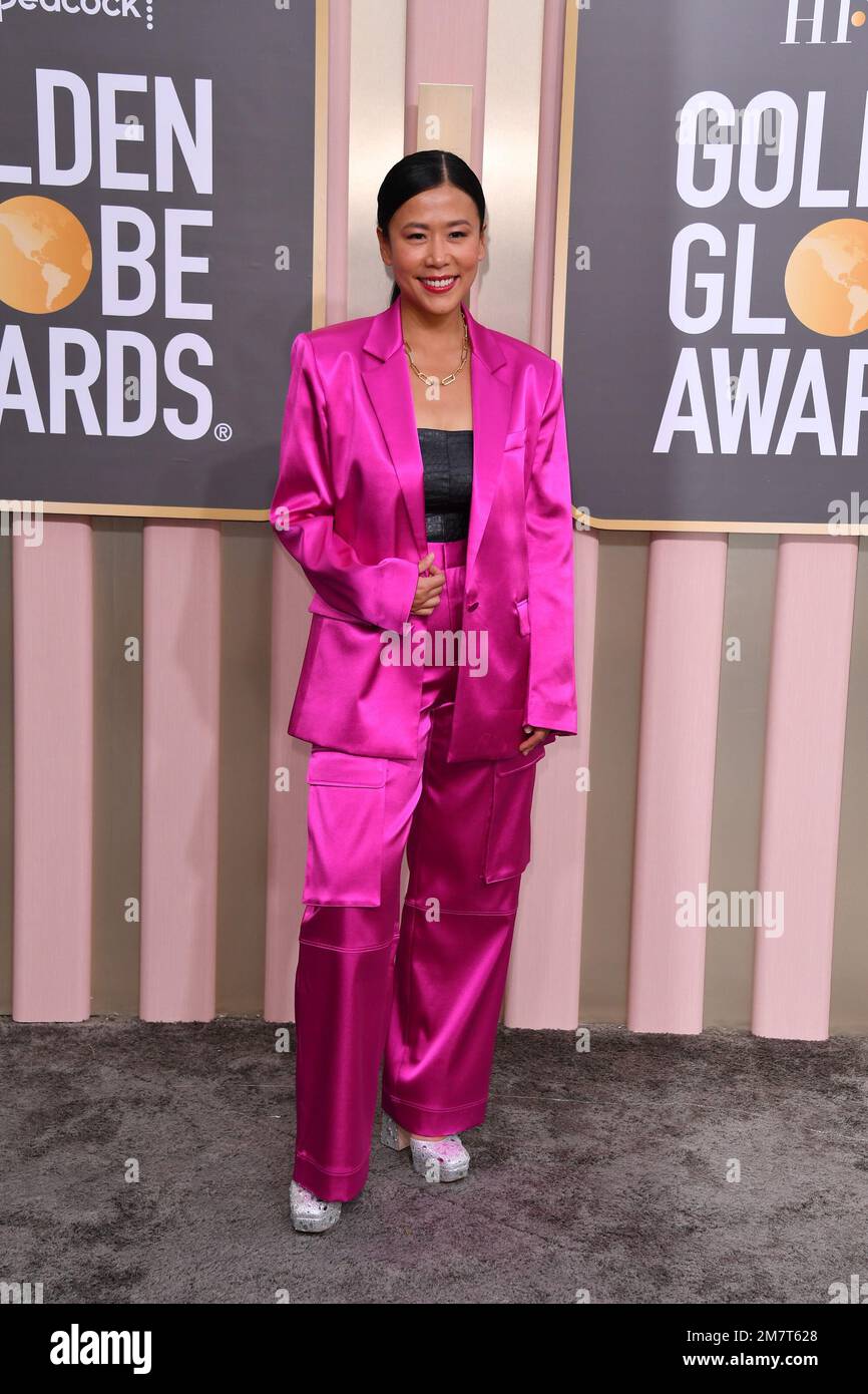 Domee Shi attends the 80th Annual Golden Globe Awards, Arrivals held at ...