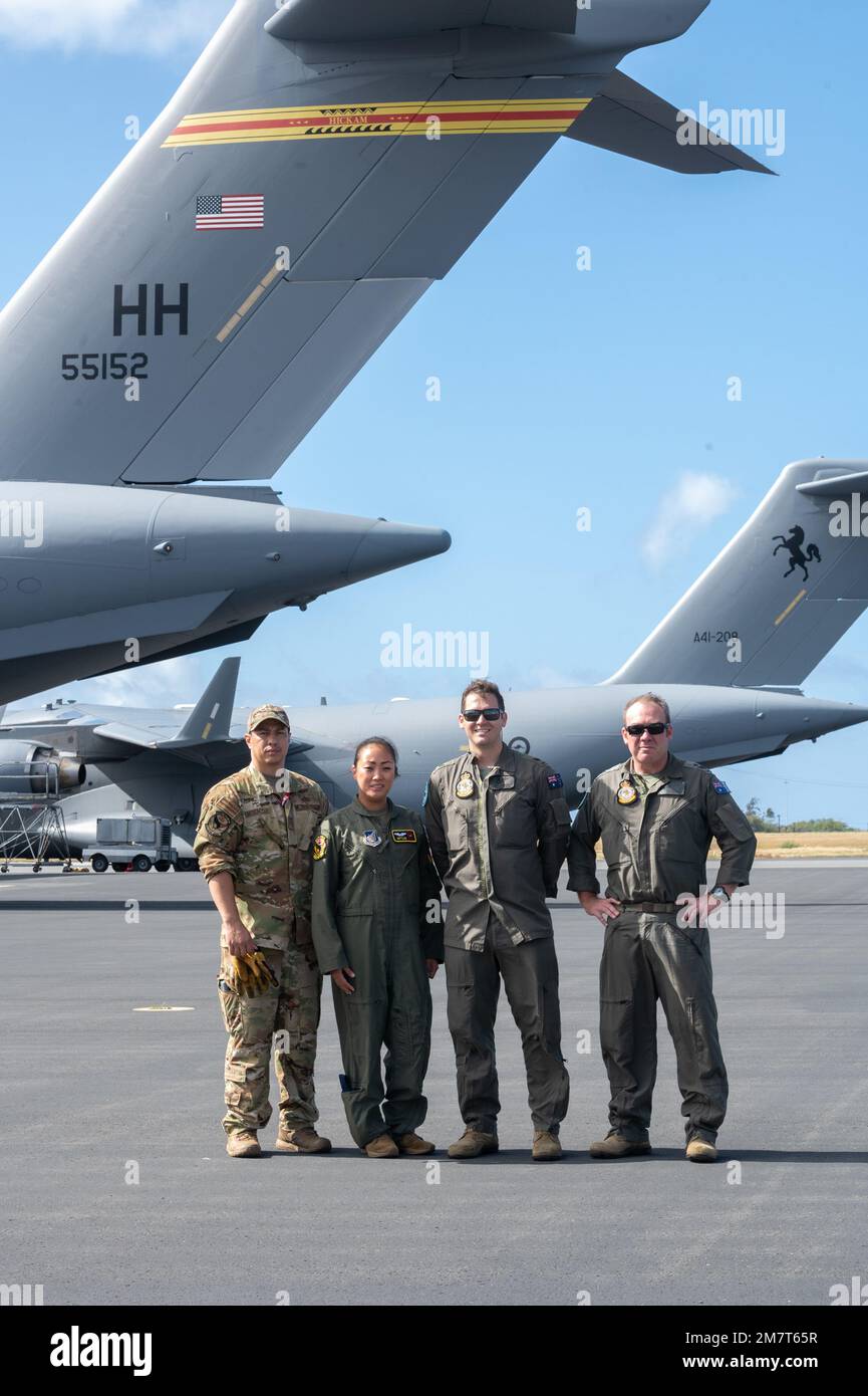 U.S. Air Force loadmasters from the 204th Airlift Squadron, Tech. Sgt ...