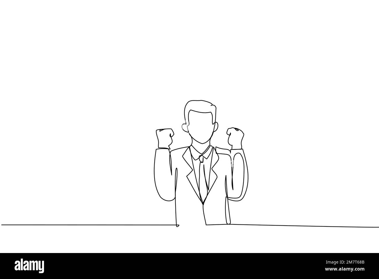 Illustration of ecstatic businessman showing joy, victory, celebration ...