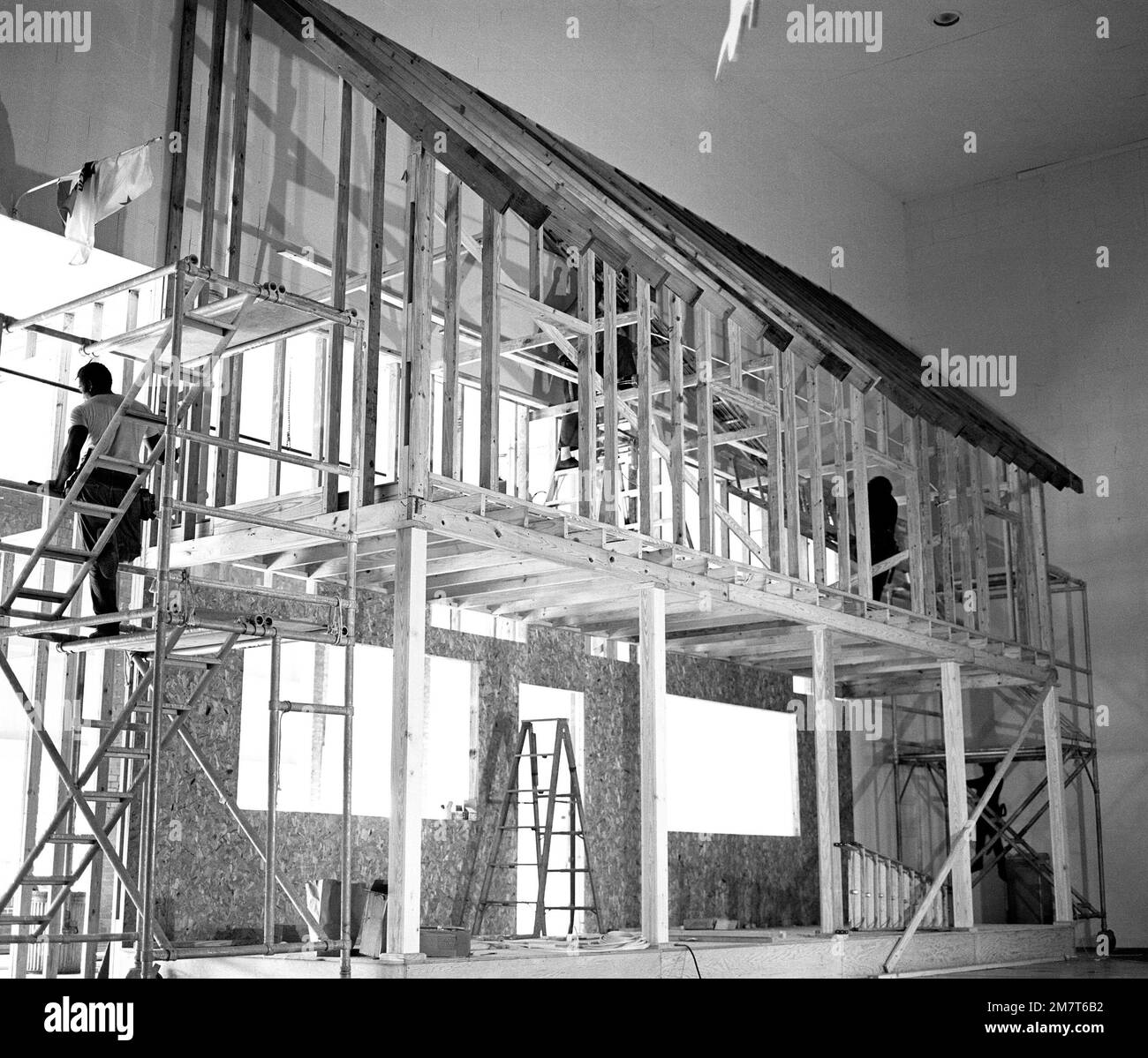 The construction of Tun Tavern for a Marine Corps birthday display at ...