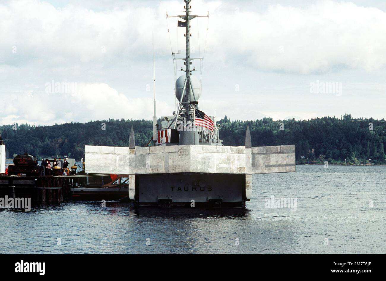 Puget Sound Naval Shipyard, Bremerton, Washington. A stern view of the ...
