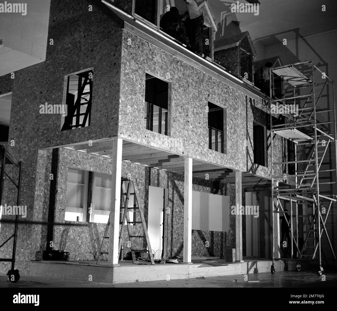 The construction of Tun Tavern for a Marine Corps birthday display at ...