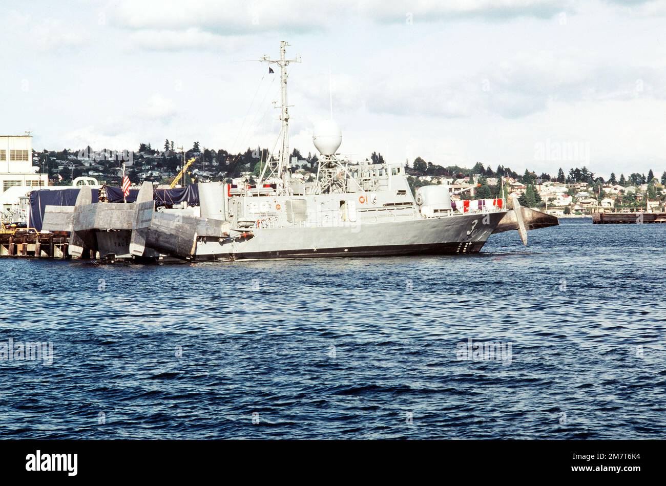 Puget Sound Naval Shipyard, Bremerton, Washington. Starboard quarter ...