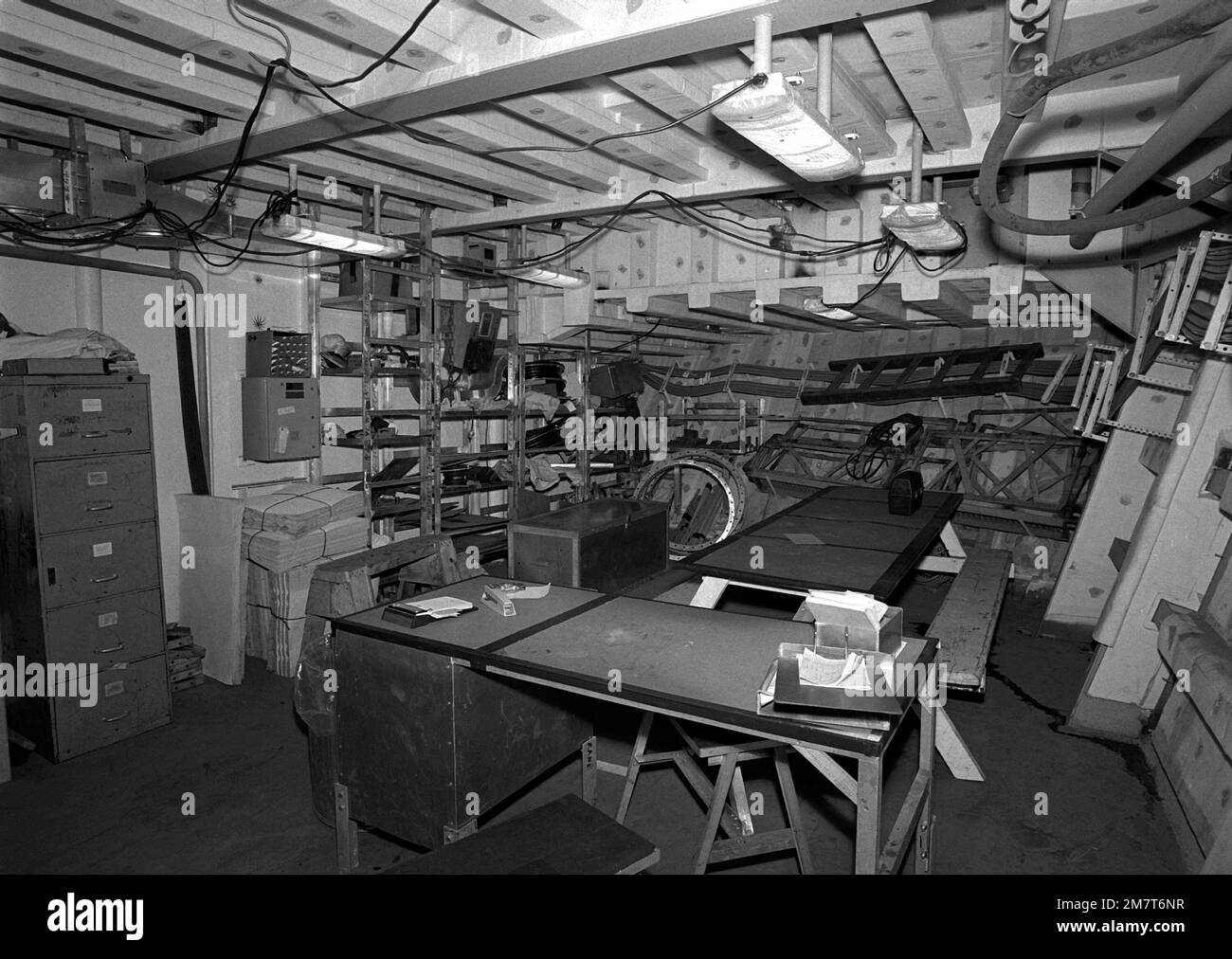 The tactical towed array sonar and bathythermograph room aboard the ...