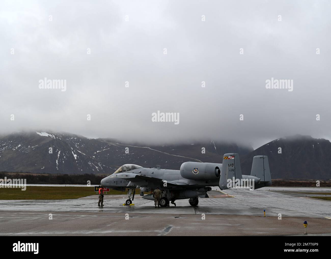 An A-10C Thunderbolt II aircraft assigned to the 104th Fighter Squadron ...