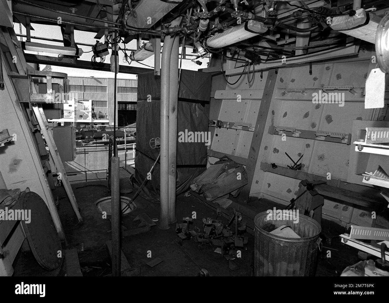 The sonar equipment room aboard the guided missile frigate UNDERWOOD ...