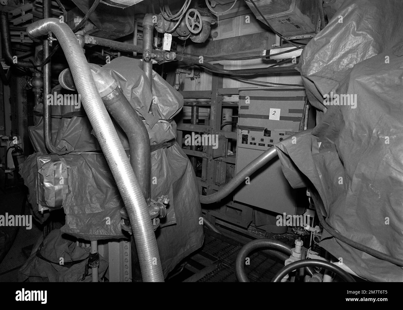 The No. 3 auxiliary machinery room the guided missile frigate UNDERWOOD ...