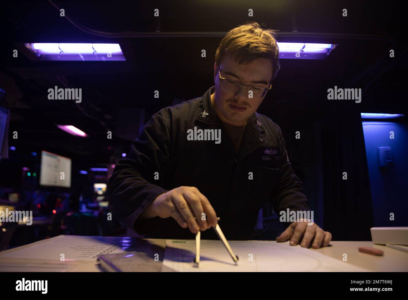 PHILIPPINE SEA (May 12, 2022) Operations Specialist 2nd Class Conner ...