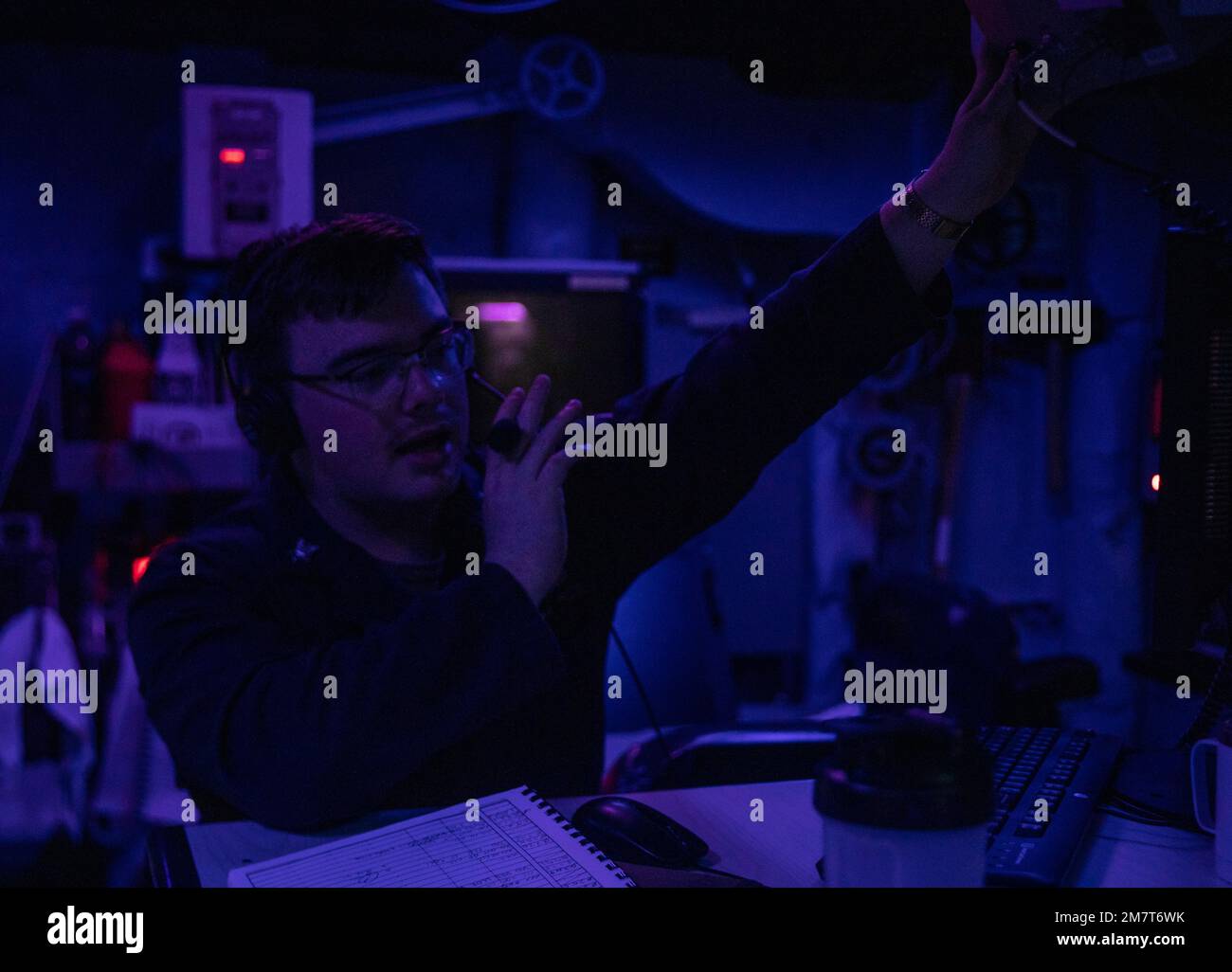 PHILIPPINE SEA (May 12, 2022) Operations Specialist 2nd Class Conner ...