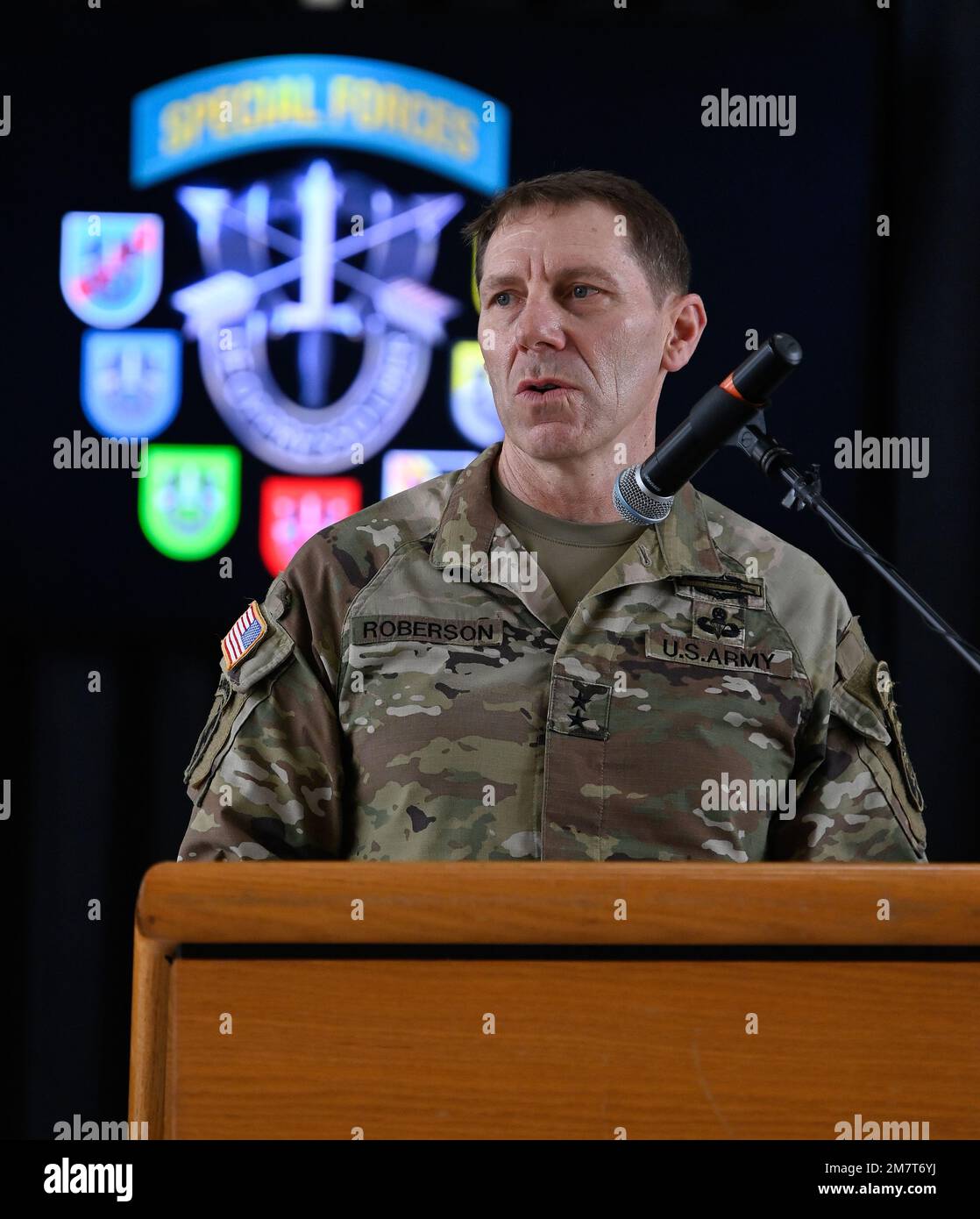 Major General Patrick B. Roberson, commanding general, U.S. Army John F ...