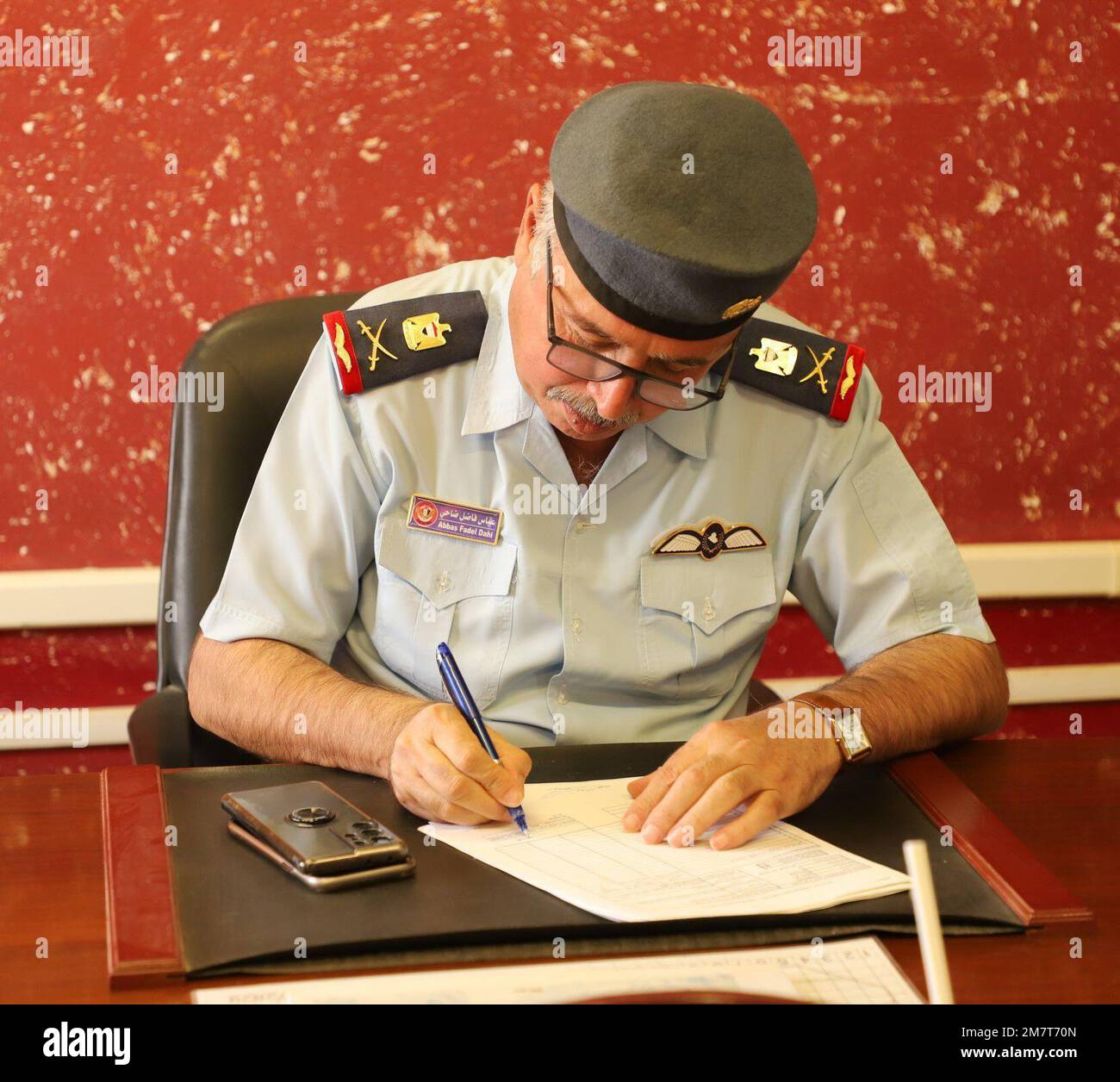 Iraqi Air Force Staff Maj. Gen. Abbas Fadel Damer, the commander of Al ...