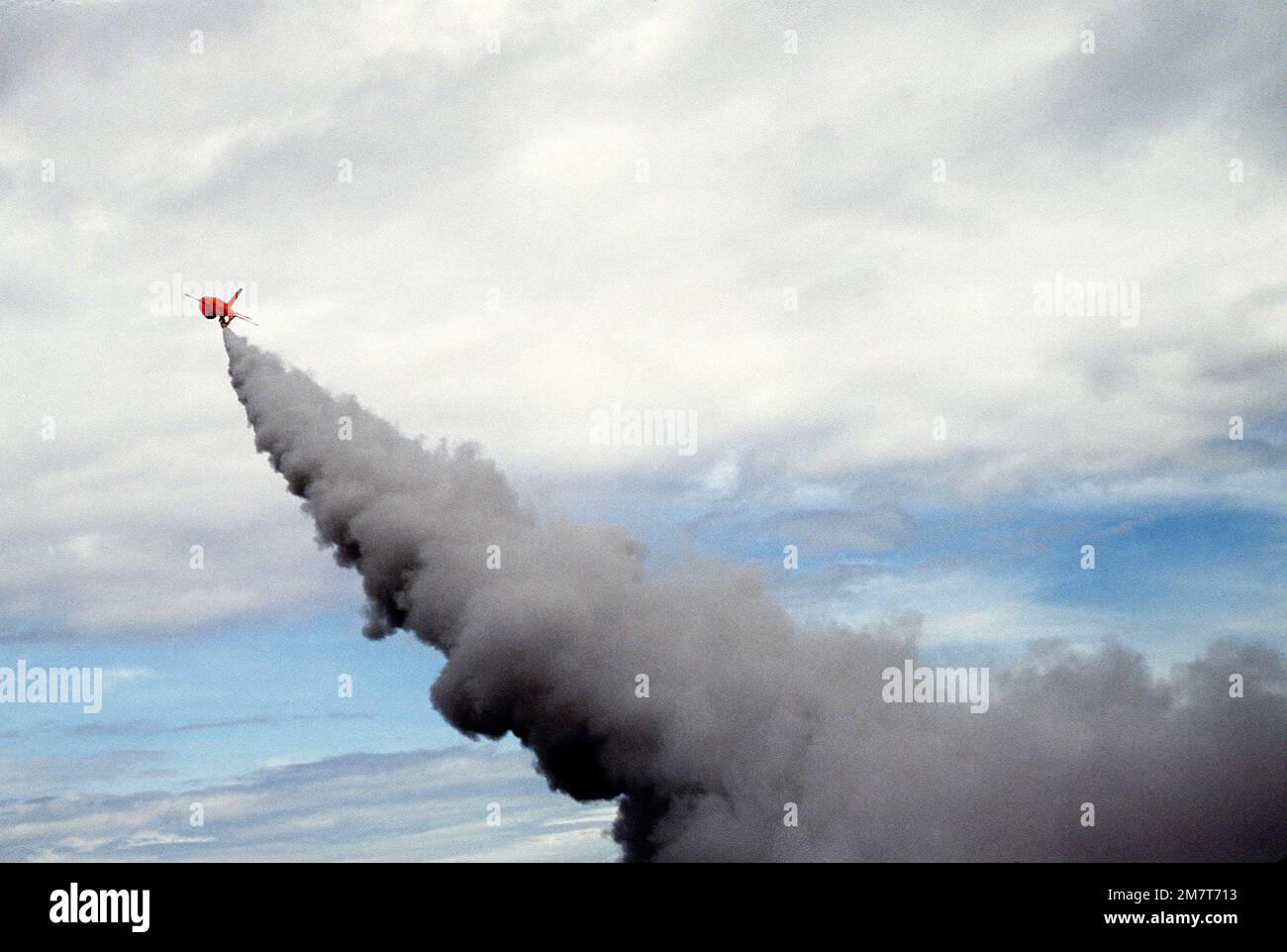 A Firebee drone takes off from the launch pad at Wallace Air Station ...