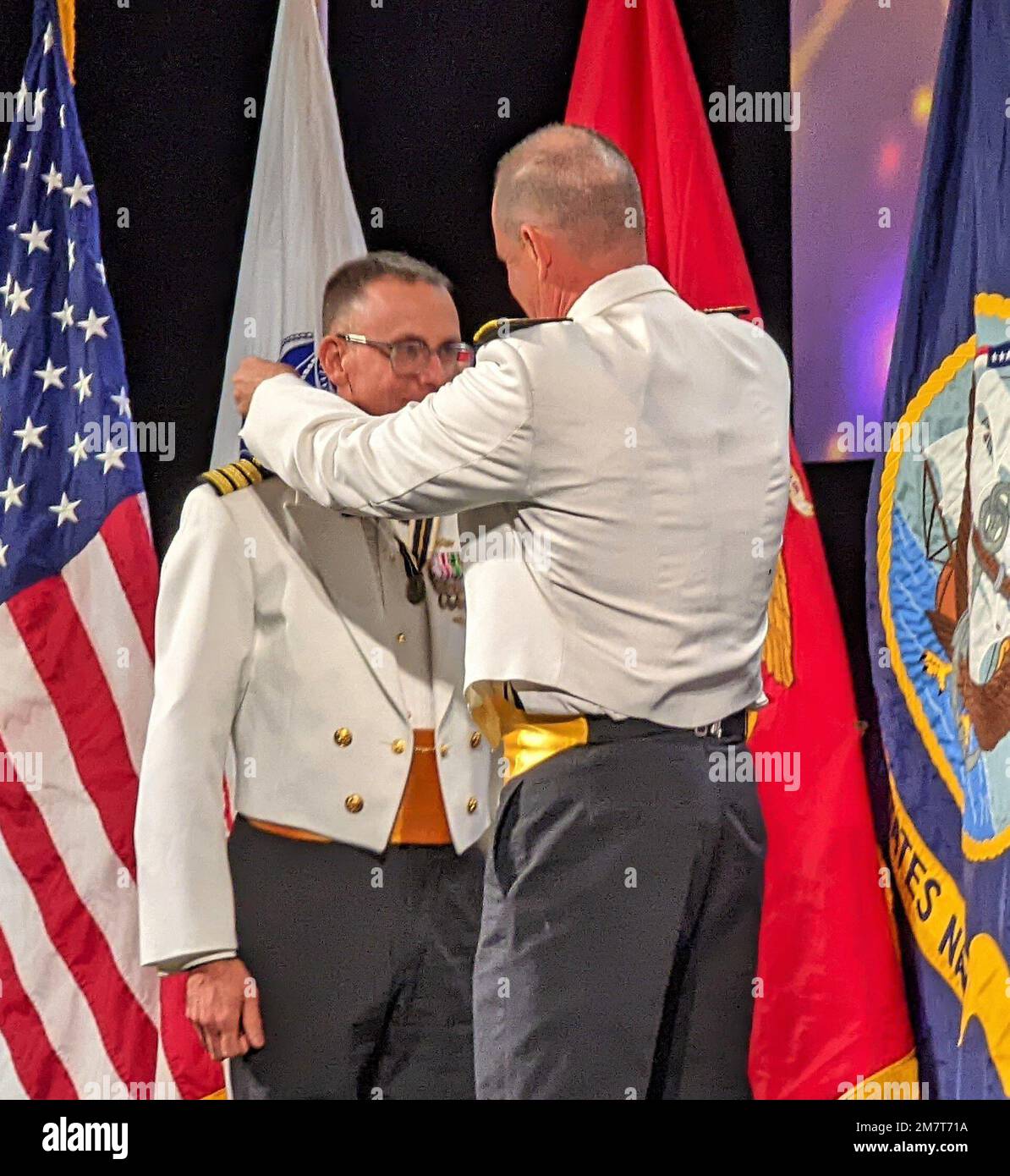 OICC China Lake’s Operations Officer Commander Nathan Hardy being awarded the 2021 Society of ...