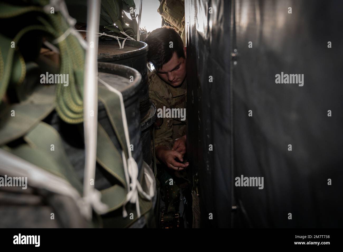 Air Force Senior Airman Garrett Rookard, an aircraft loadmaster ...