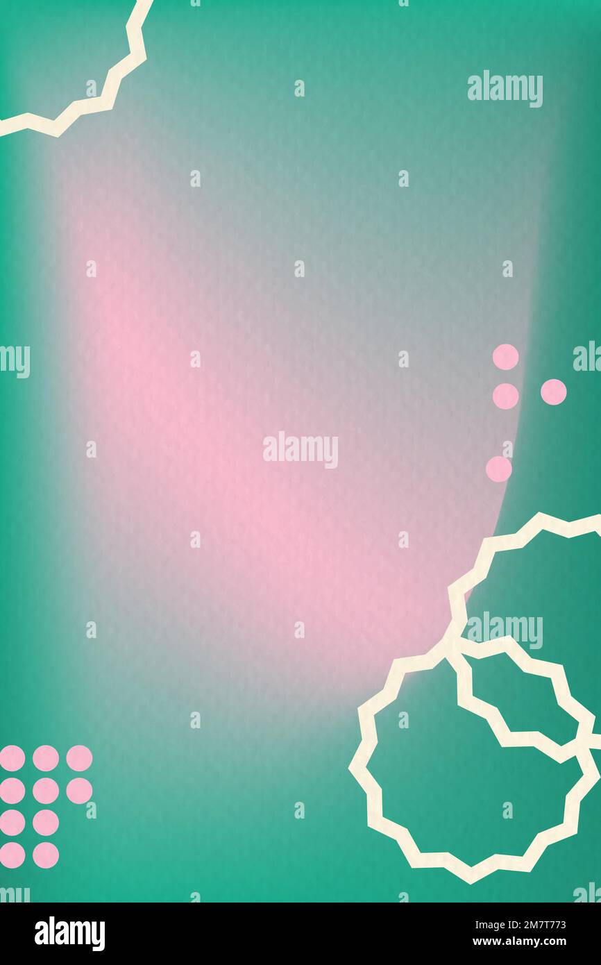 Green gradient background vector in abstract memphis style with funky ...