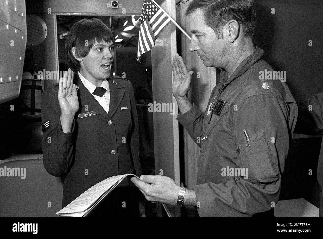 SRA Cathy J. Beverly of the 10th Airborne Command and Control Squadron ...