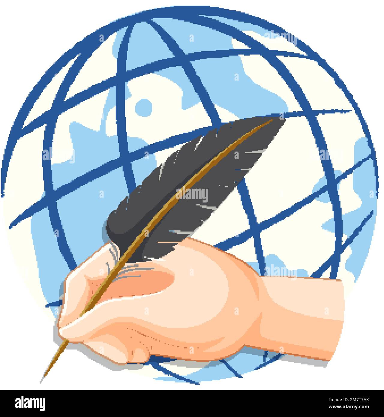 Hand writing with quill illustration Stock Vector Image & Art - Alamy