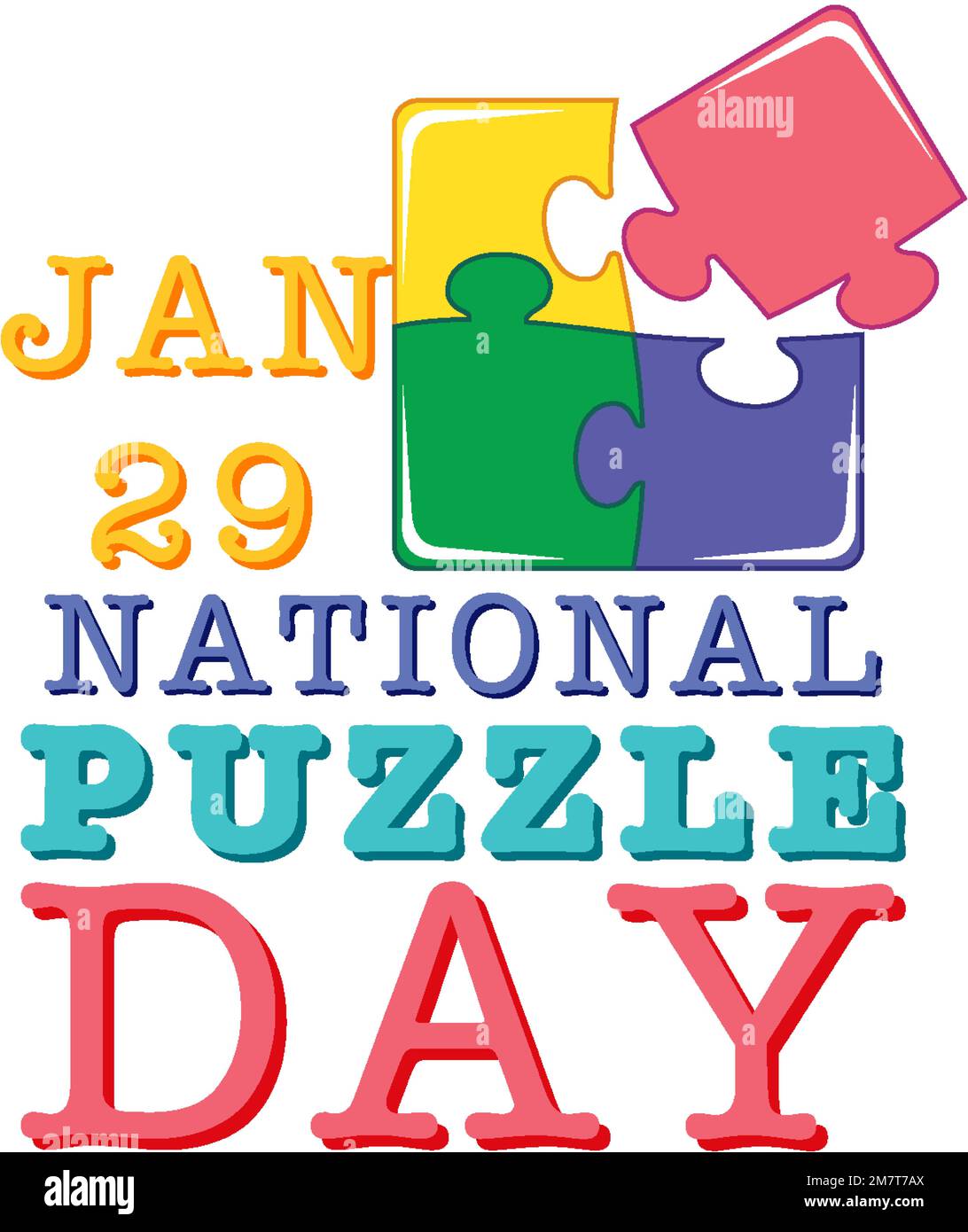 National Puzzle Day Banner Design illustration Stock Vector Image & Art ...