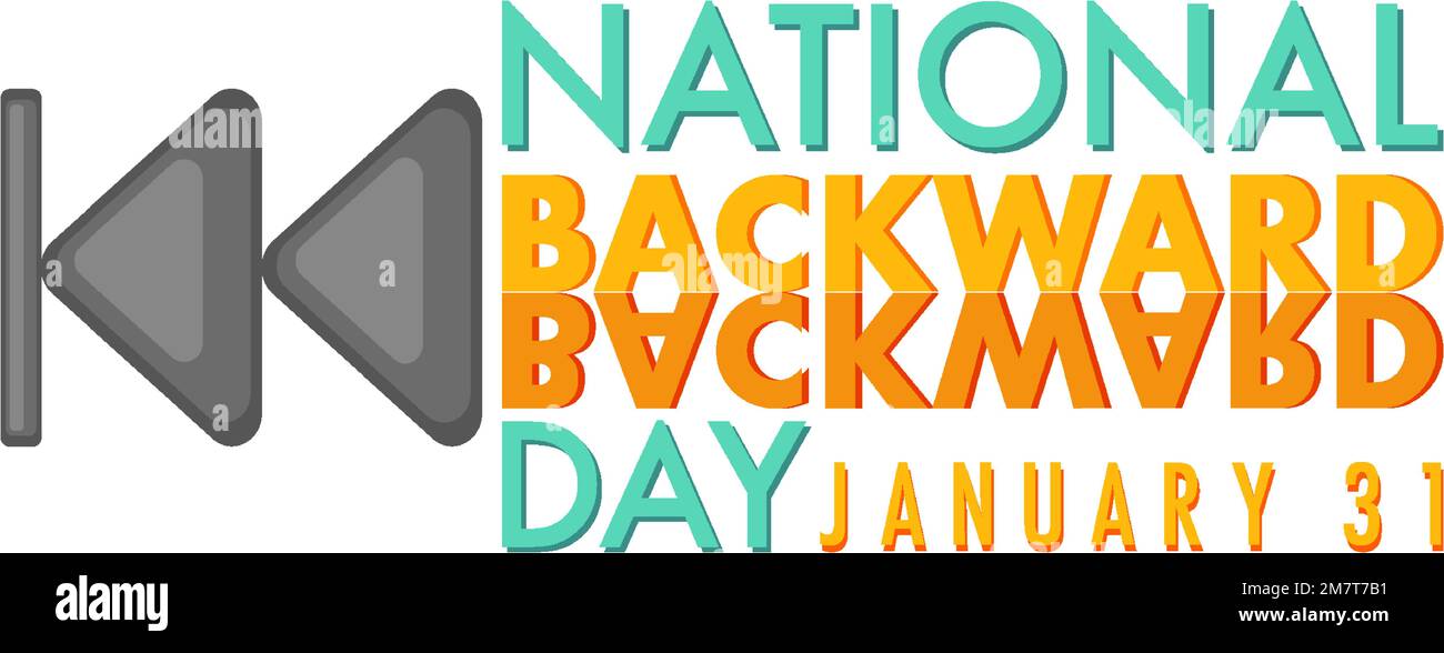 National backward day banner design illustration Stock Vector Image ...