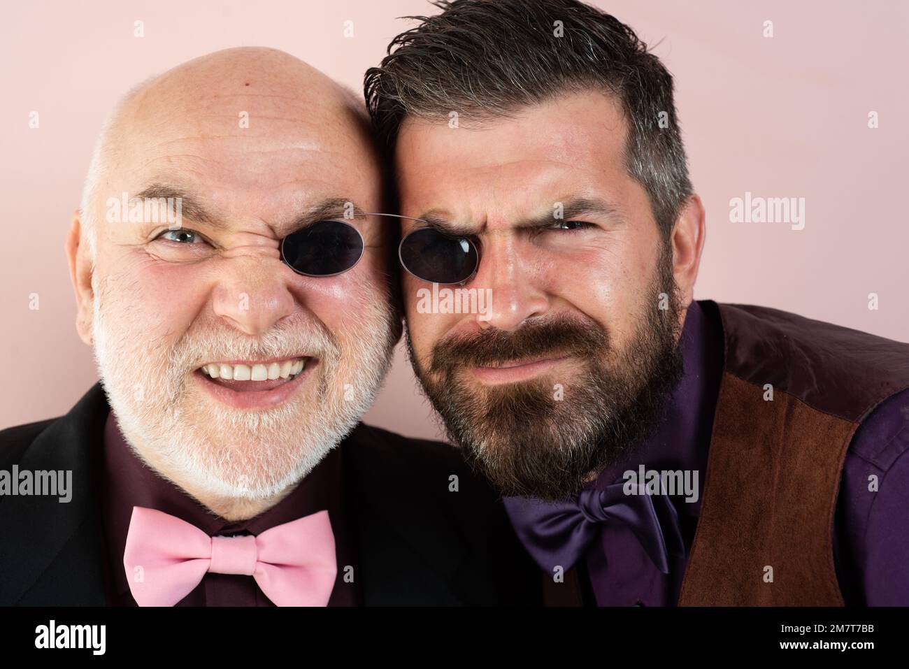 Man joking. Comic and humor sense. Men with beard and mustache mature ...