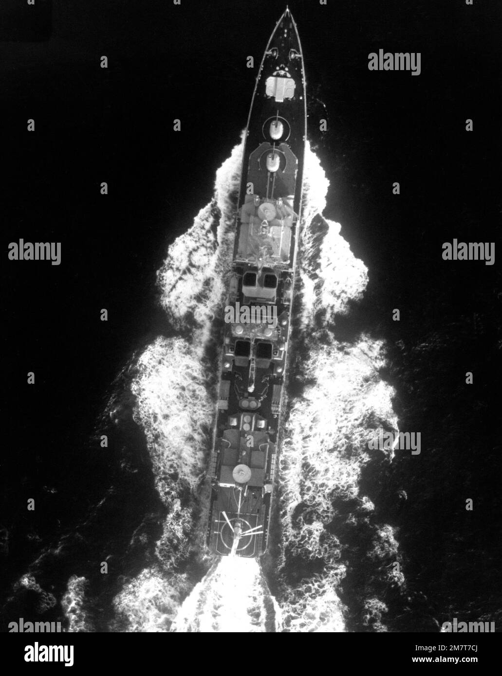 A starboard view of the Soviet guided missile destroyer USSR UDALOY ...