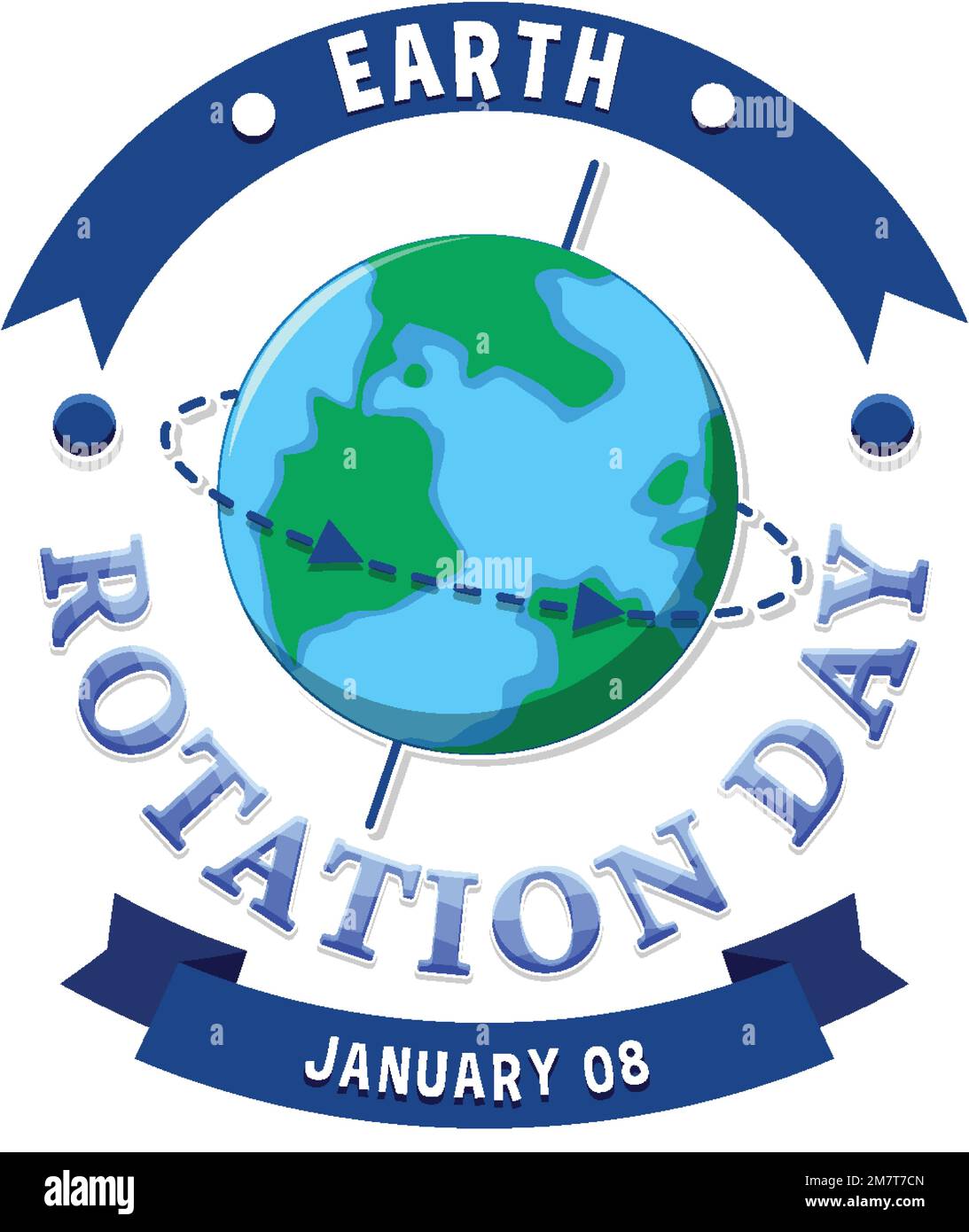 Happy earths rotation day banner design illustration Stock Vector Image ...