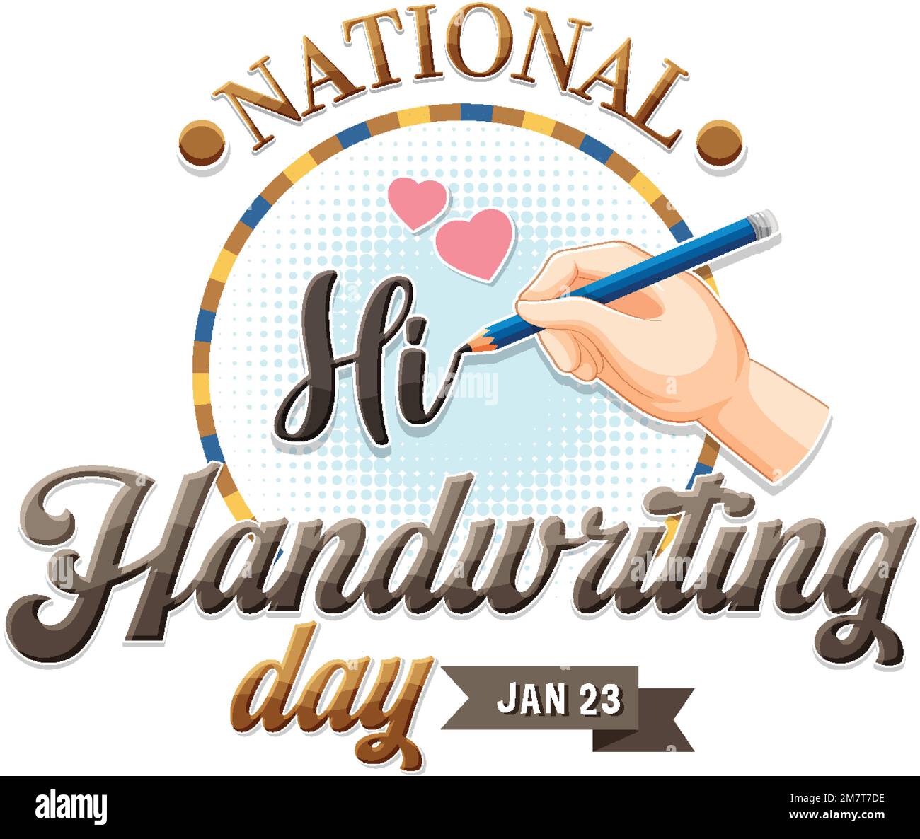 National Handwriting Day Banner Design illustration Stock Vector Image ...