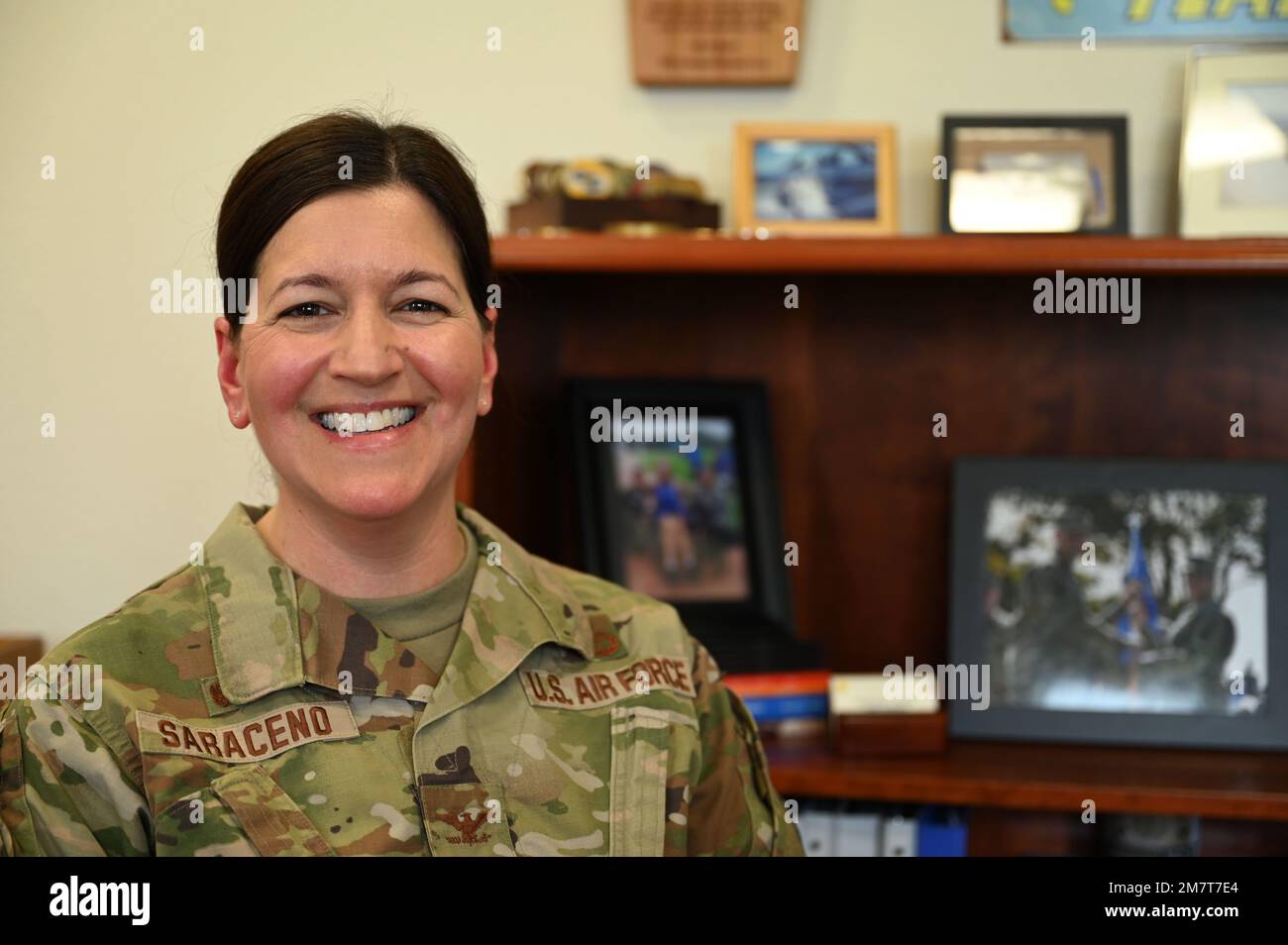 U.S. Air Force Col. Jennifer Saraceno, 517th Training Group commander ...