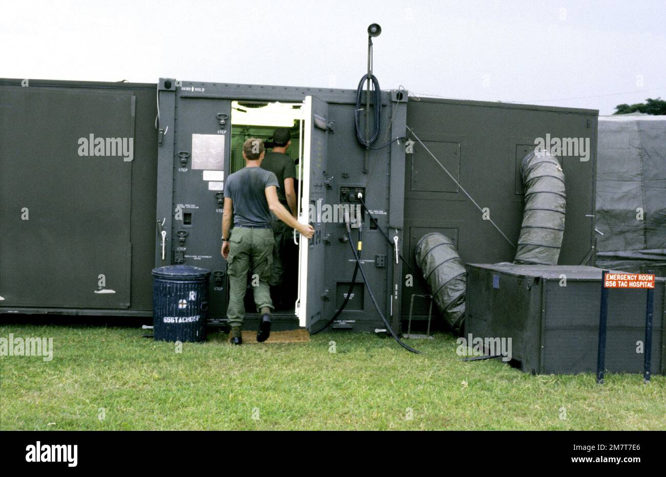A view of the side entrance to the emergency room, in one of the new ...