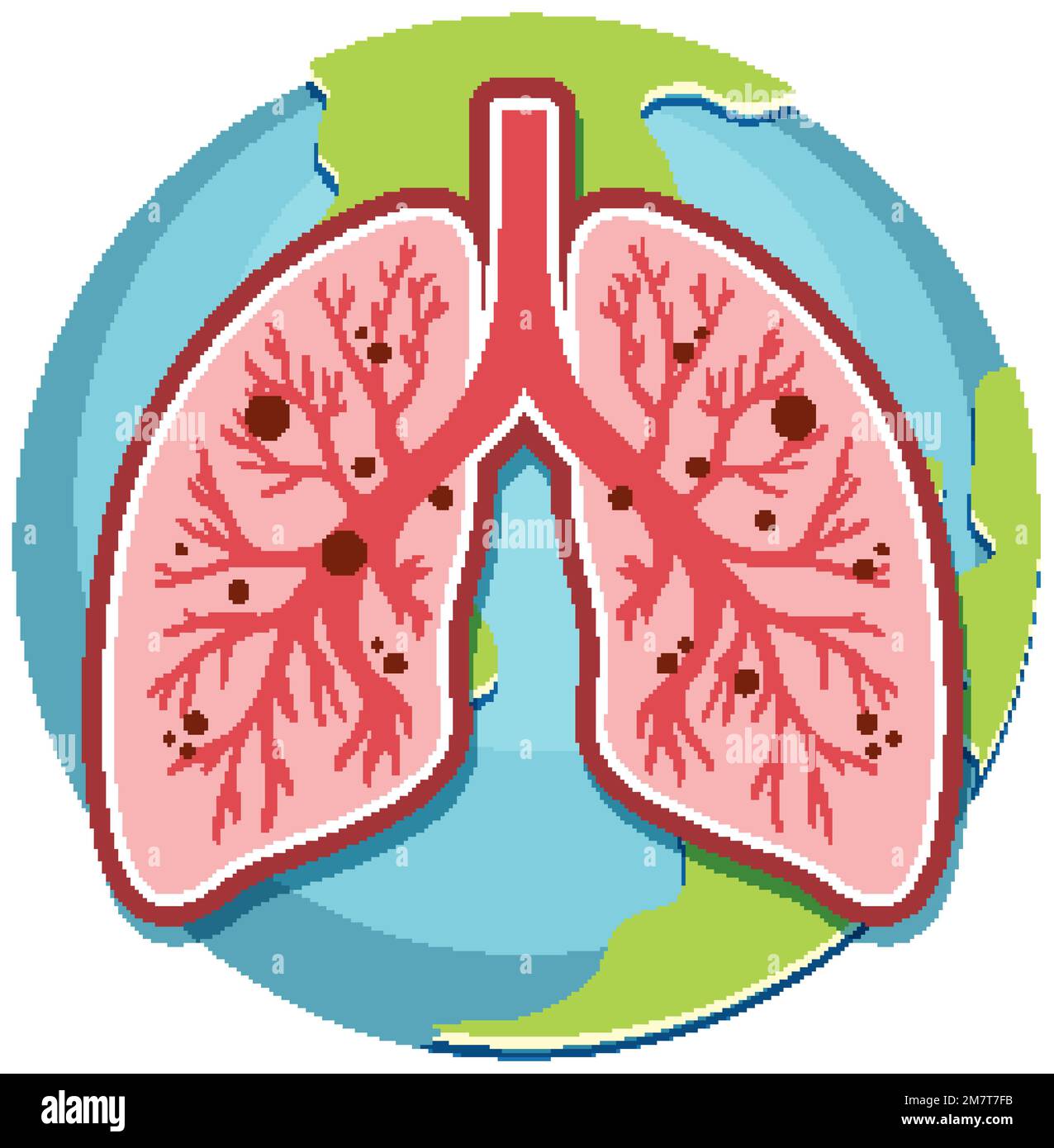 Human lungs on earth globe illustration Stock Vector Image & Art - Alamy