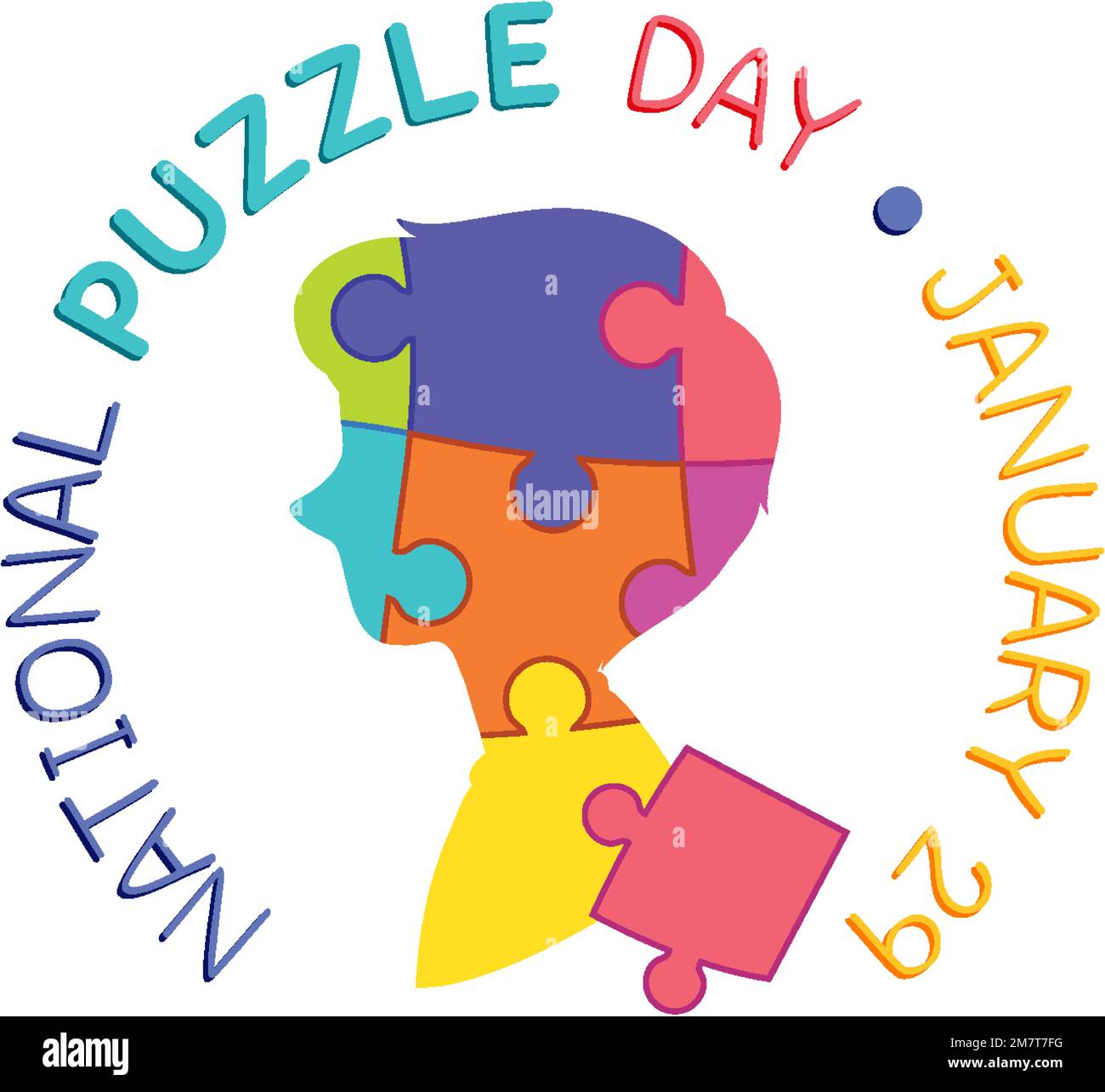 National Puzzle Day Banner Design illustration Stock Vector Image & Art ...