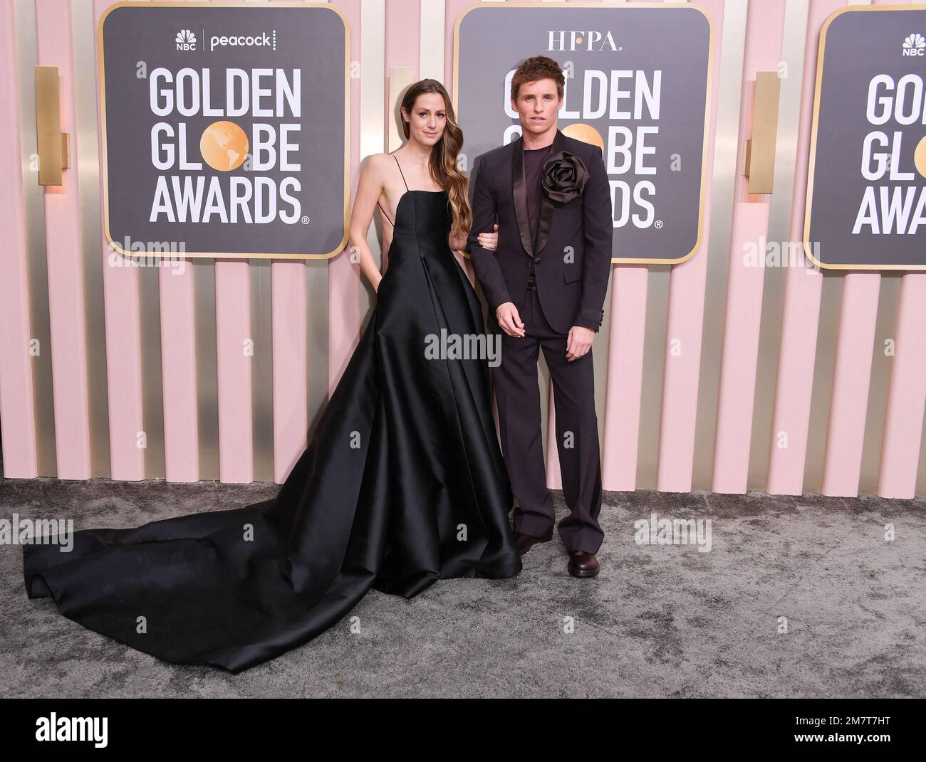 Hannah Bagshawe and Eddie Redmayne attend the 80th Annual Golden Globe ...