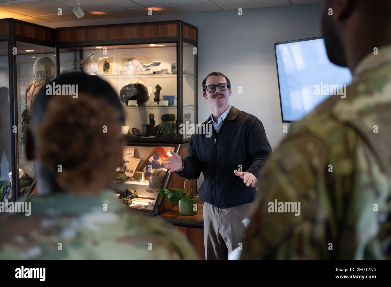 Kyle Brislan, 48th Fighter Wing base historian, lectures U.S. Air Force ...