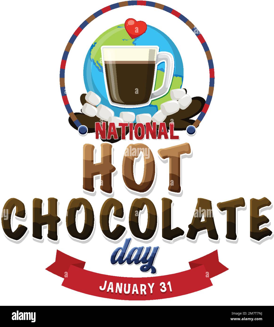 National Hot Chocolate Day Banner Design illustration Stock Vector ...