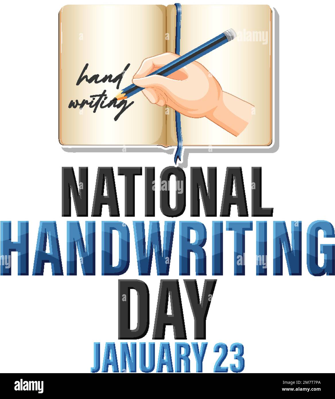 National Handwriting Day Banner Design illustration Stock Vector Image ...